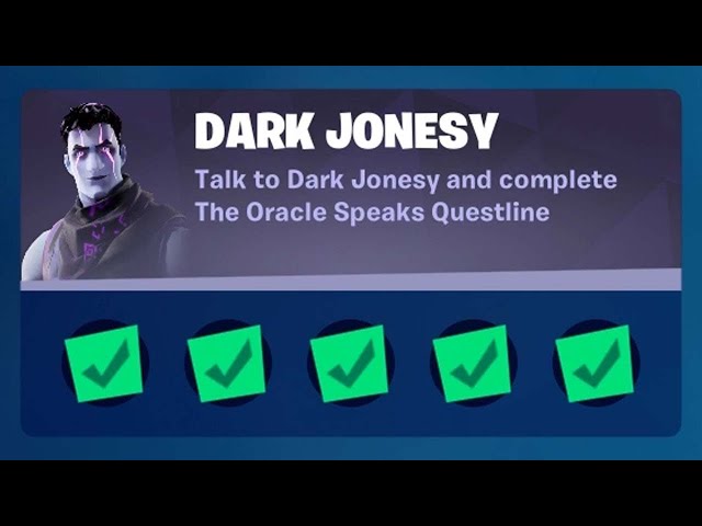Fortnite Season 8 Dark Jonesy The Oracle Speaks questline challenges ...