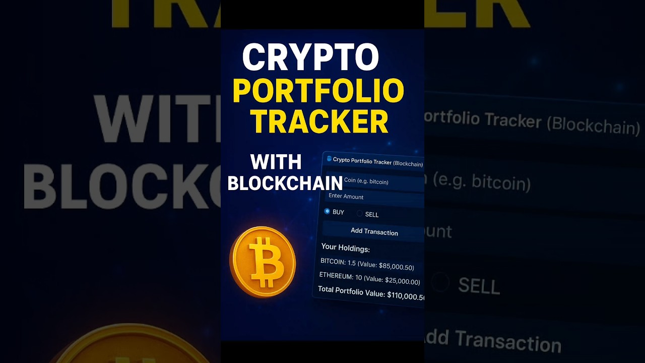 🚀 Crypto Portfolio Tracker w/ Blockchain | Python + CTkinter GUI  Secure • Track • Verify #FuzzuTech