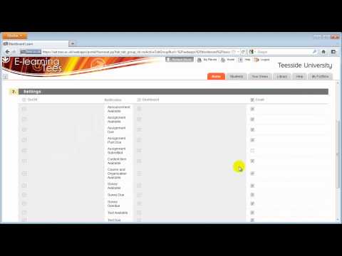 Blackboard - Configuring Notifications