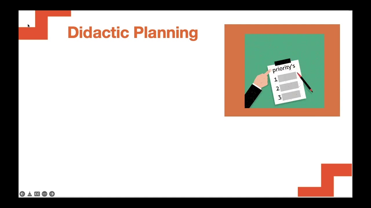 1.1.1 A didactic plan