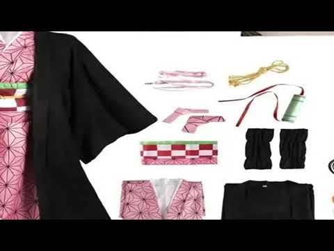 Anime Kimetsu No Yaiba Kamado Nezuko Cosplay Kostuum Kimono Demon Slayer Cosplay Pruiken Haren Hallo
