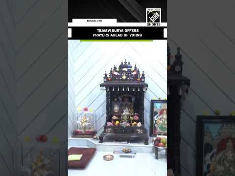 Lok Sabha Polls 2024: BJP Bengaluru South Candidate Tejasvi Surya offers prayers at his residence