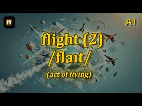 [n] Flight meaning (act of flying) with 5 examples