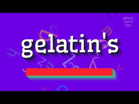 How to say "gelatin's"! (High Quality Voices)