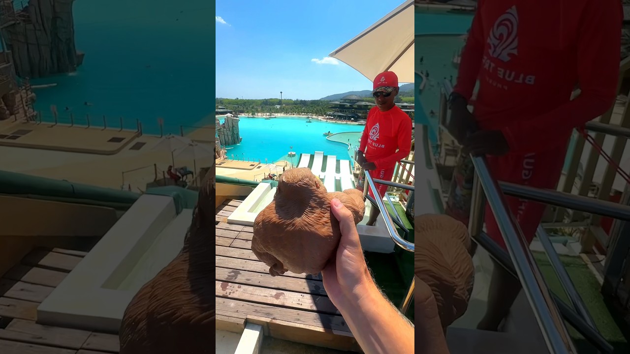 Squishy Monkey's Epic Water Slide Disaster