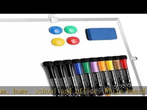 Dry Erase White Board, 16"X12" Double-Sided Magnetic Whiteboard with 10 Markers, 4 Magnets, 1 Erase