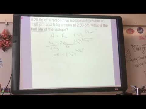 Solving For Half Life (with equation)