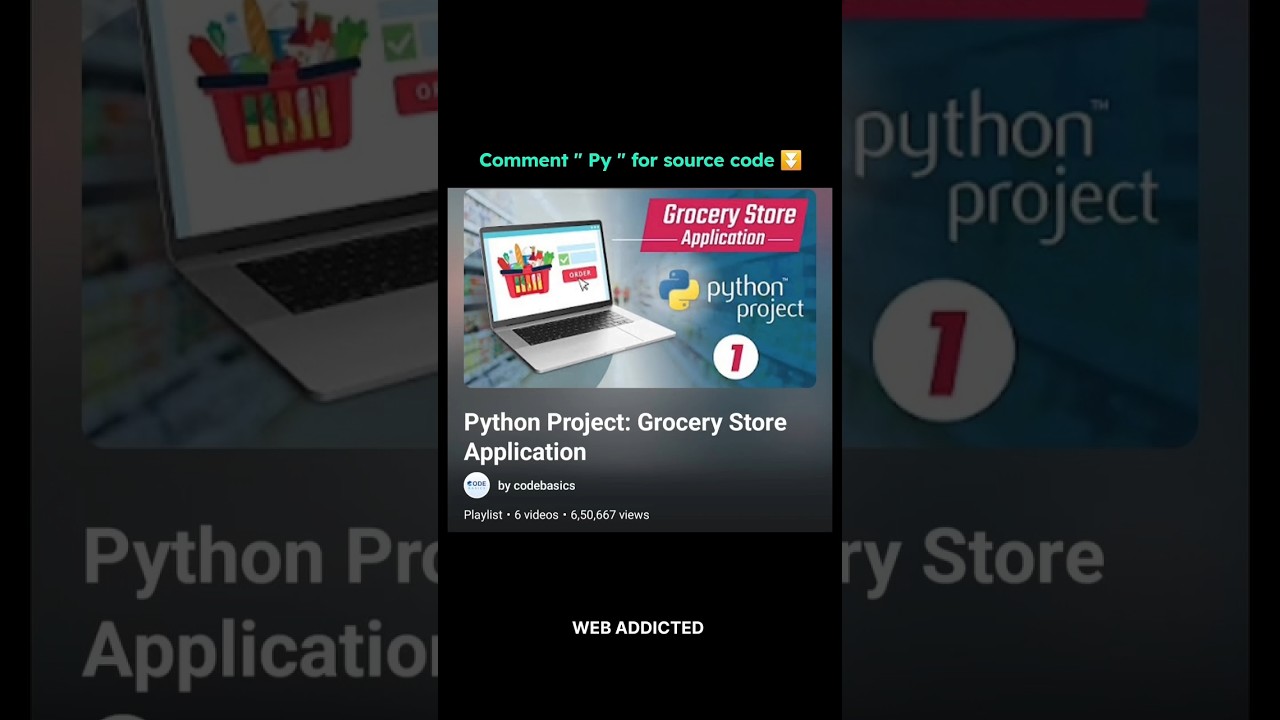 4 Python Projects to Help You Get Hired ⏬️ 1️⃣ Grocery Store Management 🛒. #PythonProjects #Data #go