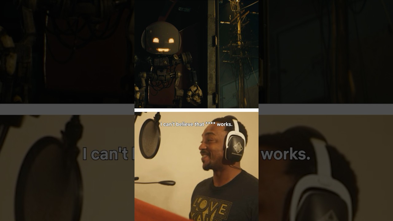 In the booth with Herman (aka Anthony Mackie) for THE ELECTRIC STATE #Netflix #Shorts