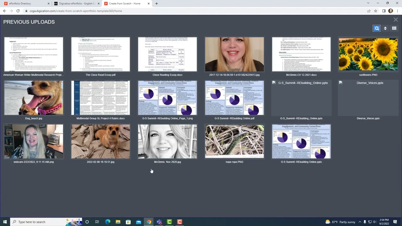 Making a Digication ePortfolio Template in D2L