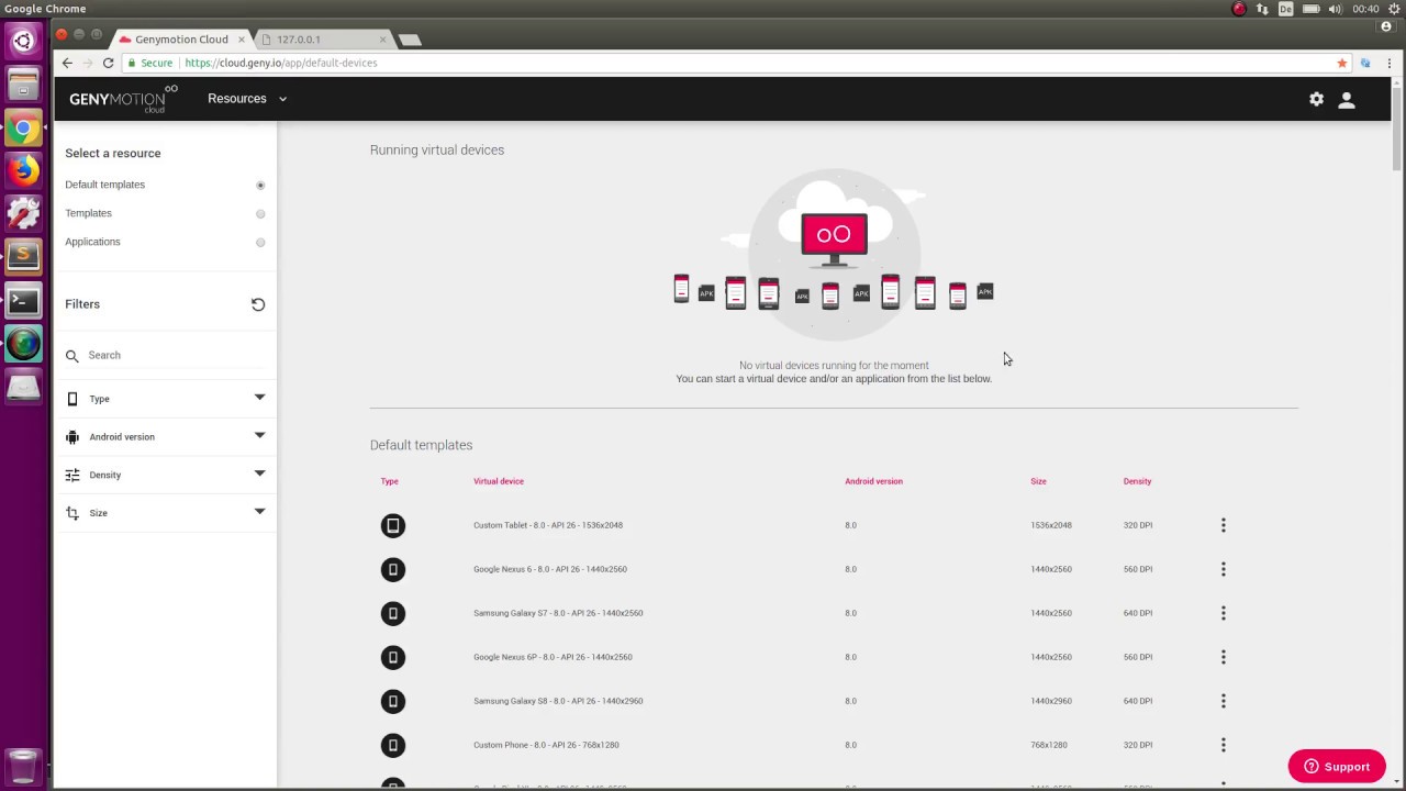 Docker-Android supports Genymotion Cloud
