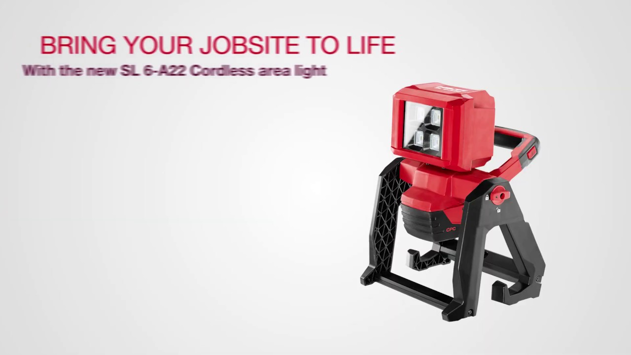 INTRODUCING Hilti SL 6-A22 Cordless Lamp