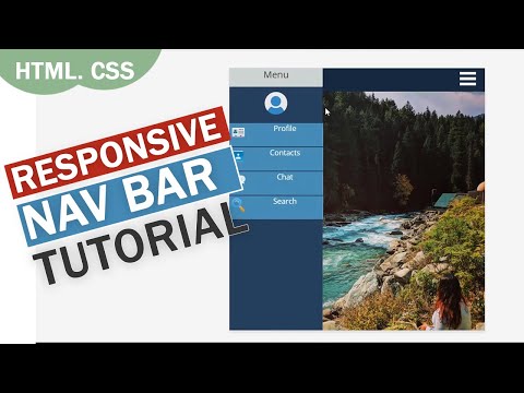 Learn Responsive animated website navigation menu bar using only HTML and CSS | Quick ...