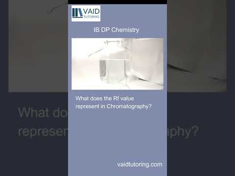 IB Chemistry - What does the Rf value represent in Chromatography?