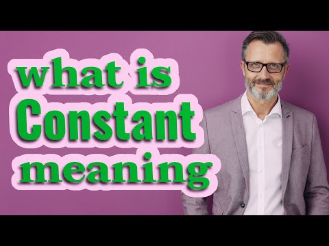Constant | Meaning of constant