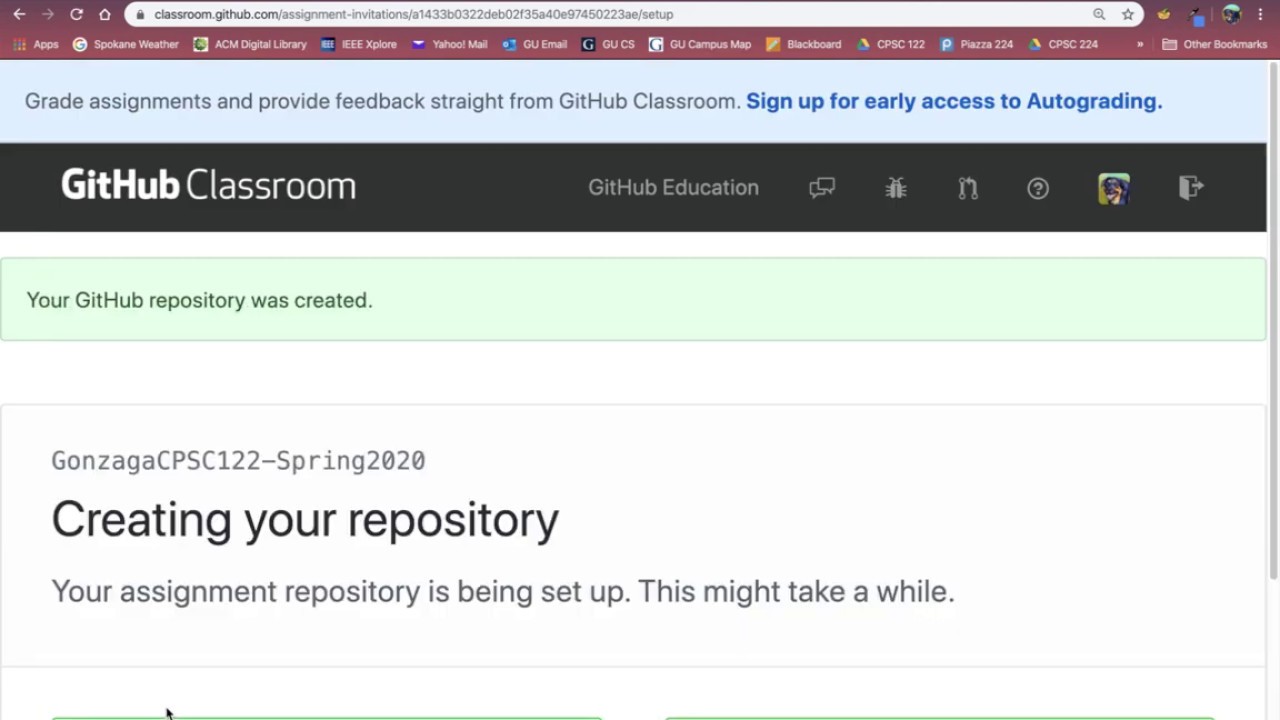 How to submit an assignment to Github Classroom (initially empty repository)