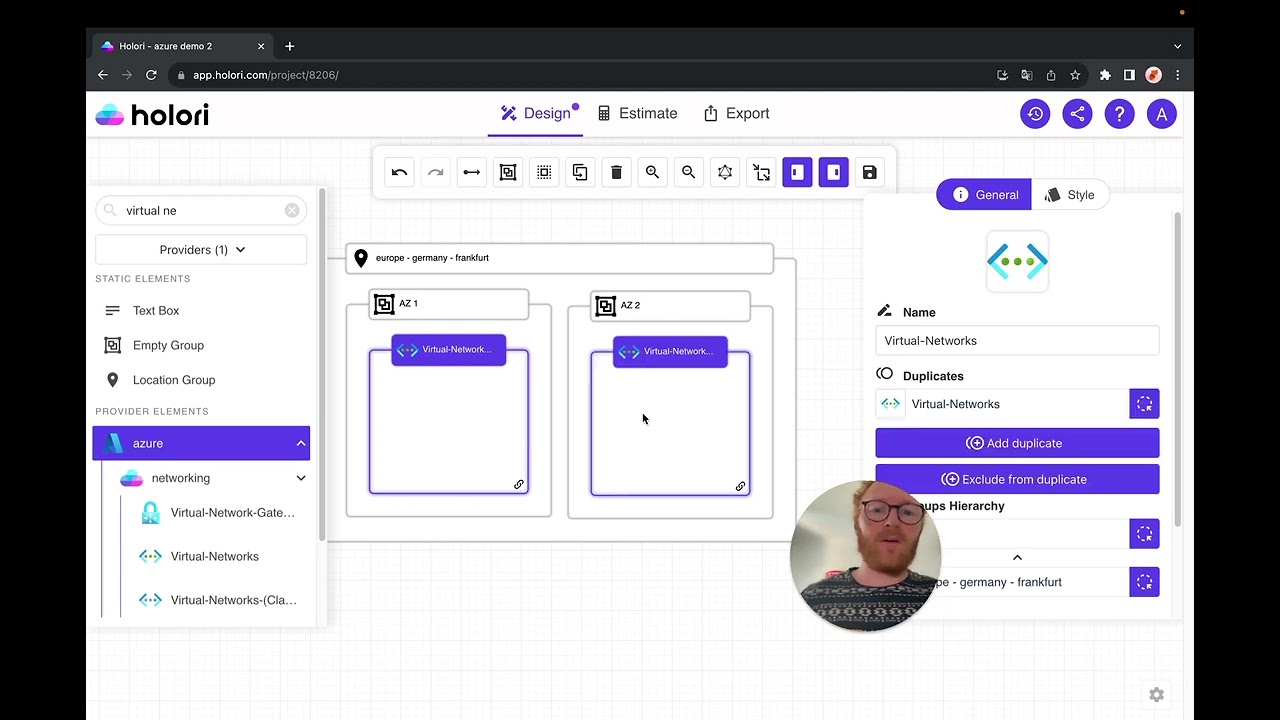 How to design an Azure architecture diagram with Holori