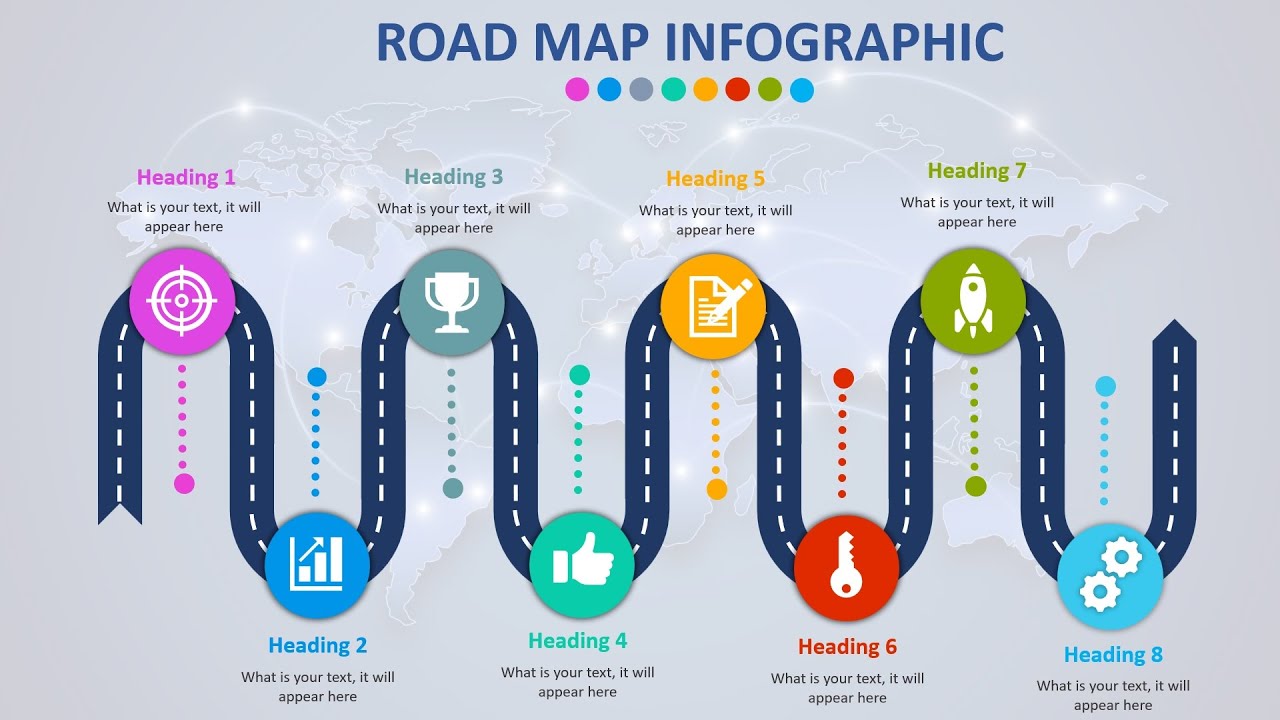 ROAD MAP INFOGRAPHIC in PowerPoint with shapes & Animations #powerpoint