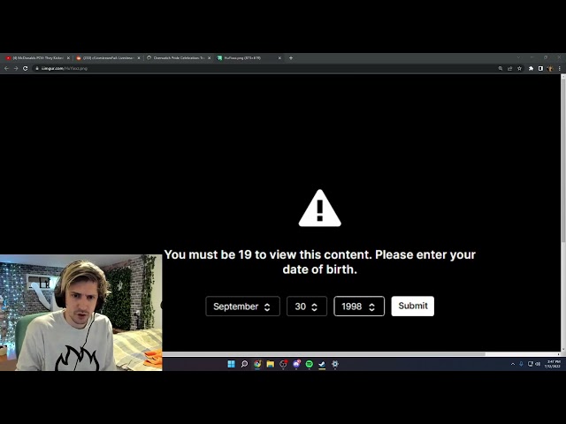 xQc is shocked as Twitch age-restricts him while streaming FL studio