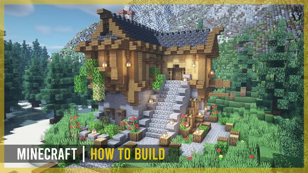 Minecraft How to Build a Medieval House with Interior (Tutorial) - マイクラ ...