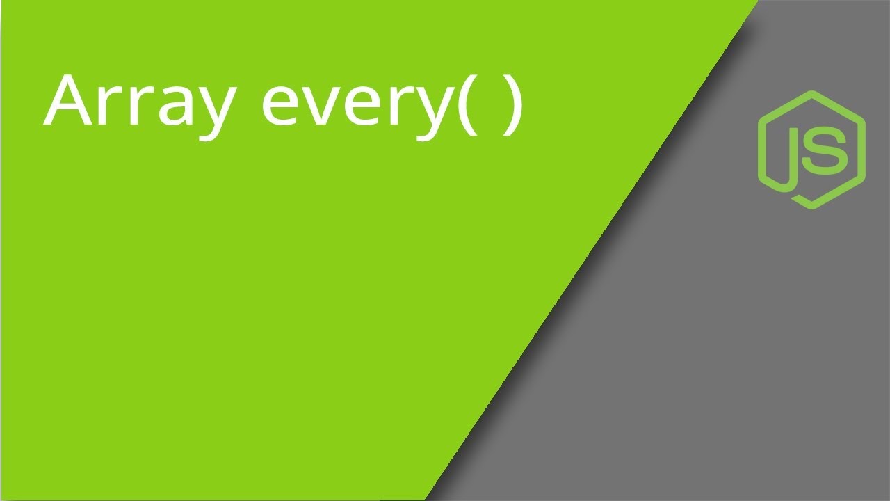 JavaScript Array every method