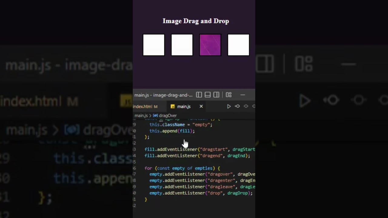 How to make image drag and drop html css