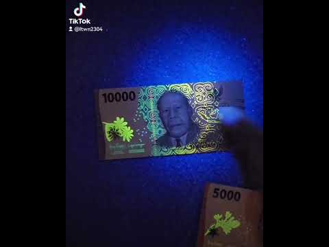 Indonesia Rupiah under Uv Light