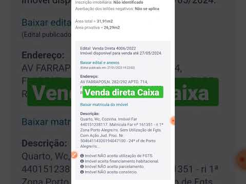compre imoveis direto da caixa. #leilao #investimentos #leilão #caixaeconômica #