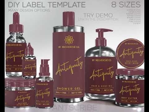 DIY Dropper Bottle Label Templates | Printable Essential Oil Labels | Customizable Product Labels