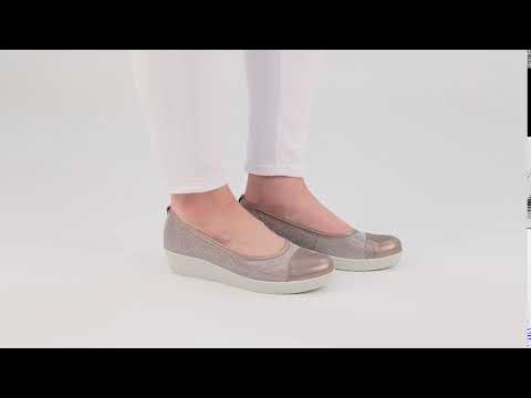 Gabor Orient Beige Silk Rame Womens Wide Fit Casual Shoes