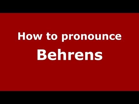 How to pronounce Behrens (Spanish/Argentina) - PronounceNames.com