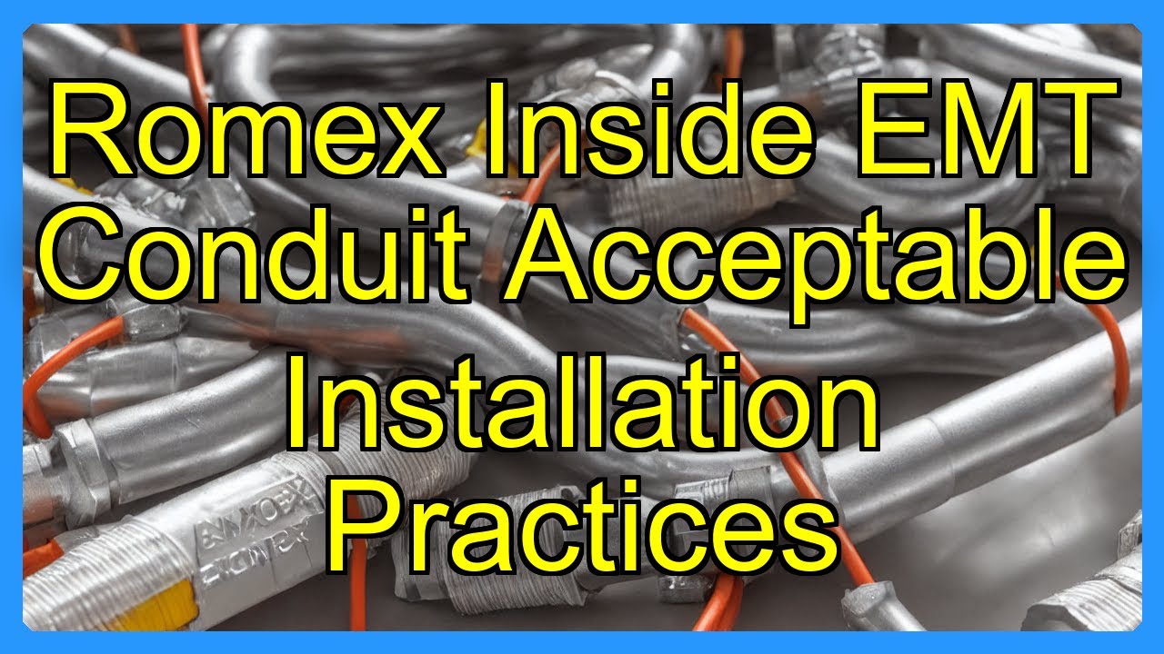 Romex Inside EMT Conduit Acceptable Installation Practices