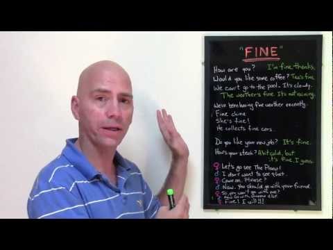 The many meanings of "fine"