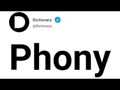Phony Meaning In English