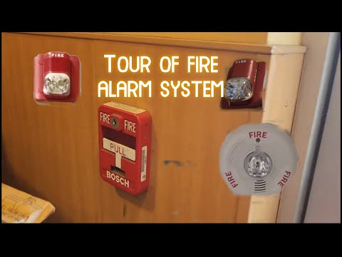 Tour of fire alarm system at local grocery store