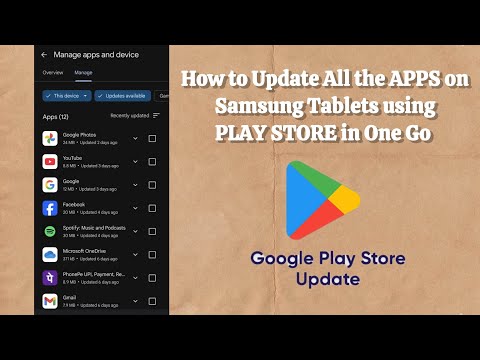 How to Update All the APPS on Samsung Tablets using PLAY STORE in One Go I Srujana Kendhuli I