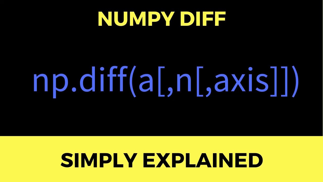 Numpy Diff