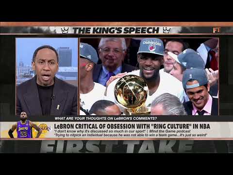 ESPN First Take || Stephen A. gets fired up over LeBron's comments on ring culture