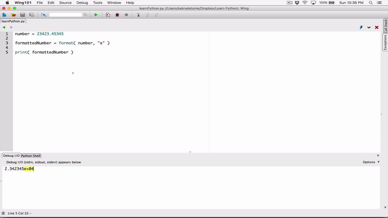 40. Formatting numbers in scientific notation - Learn Python