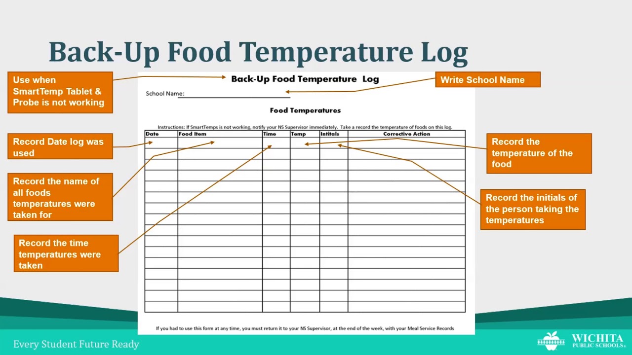 Back Up Food Temp Log Video