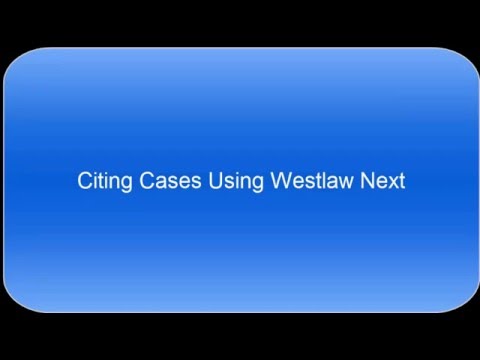Westlaw Citations