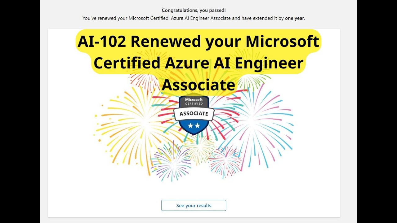 AI-102 Renewed your Microsoft Certified Azure AI Engineer Associate