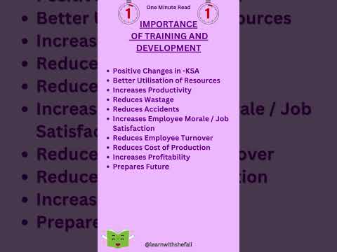 Importance of Training and Development I Human Resource Management #hrm #hrmshorts