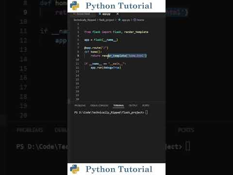 Render HTML Templates With Flask | Python Tutorial