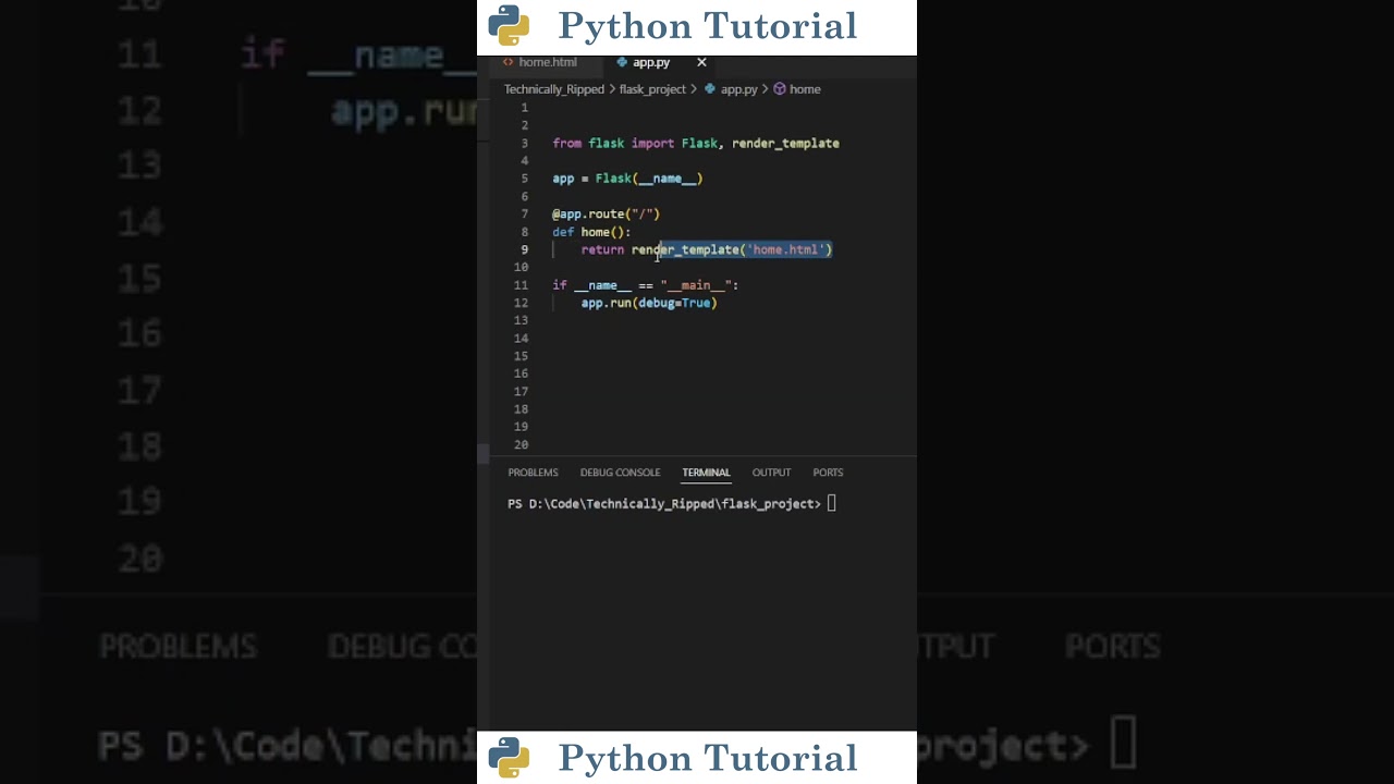 Render HTML Templates With Flask | Python Tutorial