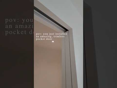 pov: you just installed a trimless pocket door #pocketdoor #interiordesign #construction