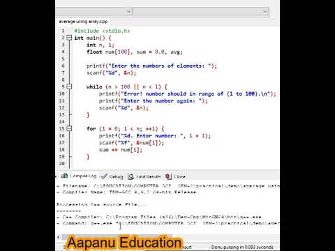 calculate average using arrays #shorts #average #arrays #cprogram #clanguage #calculateaverage #c