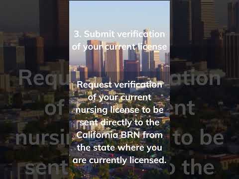 6 Steps to CA RN license for travel nursing🏥🌊💵 #shorts #nursing comment 👇what city you’d work in