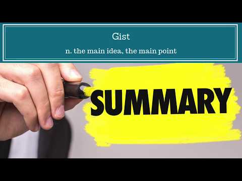 Gist Meaning: An English Vocabulary Lesson