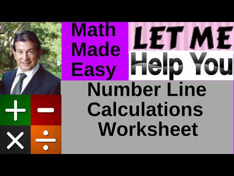 Number Line Calculations Worksheet.